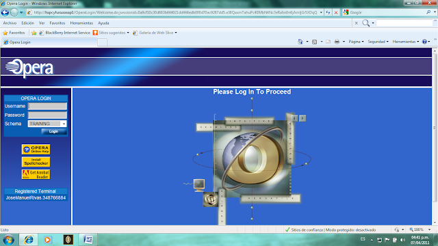 DEPARTAMENTO DE RECEPCION Y RESERVACION: UNIDAD 4 4.2.1 OPERA