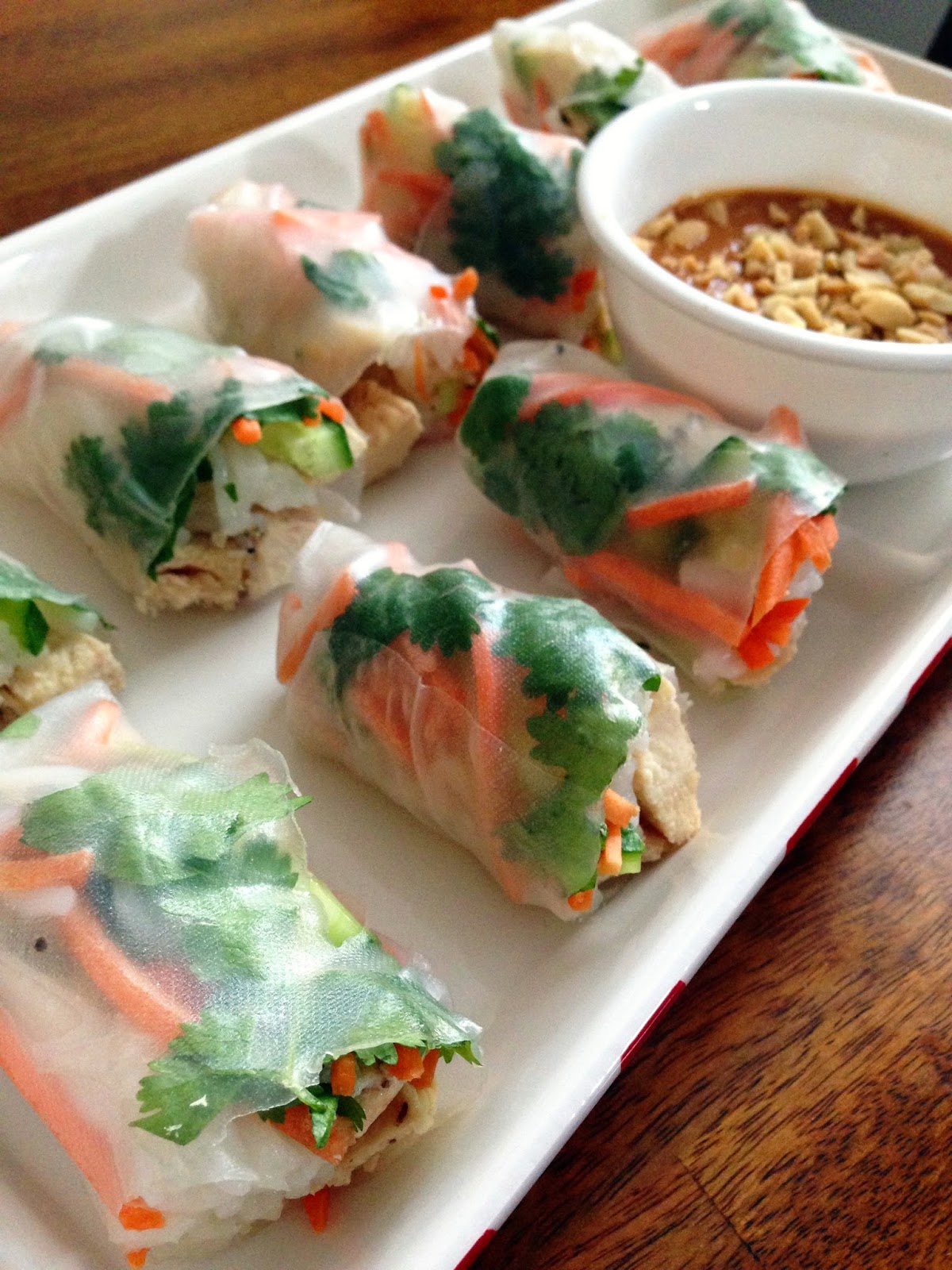 thai spring rolls peanut sauce