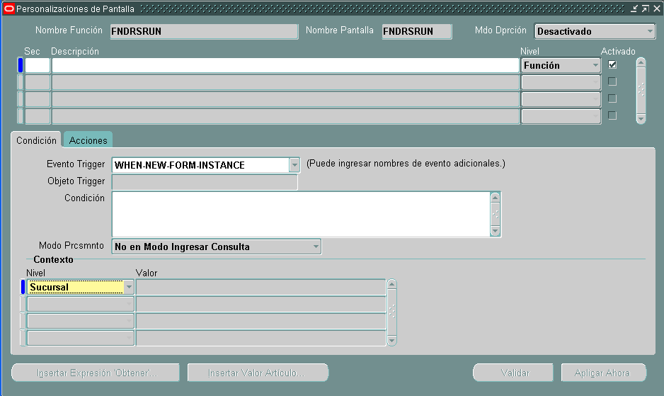 Compartiendo Tips de Oracle: Visión General Oracle Forms Personalization