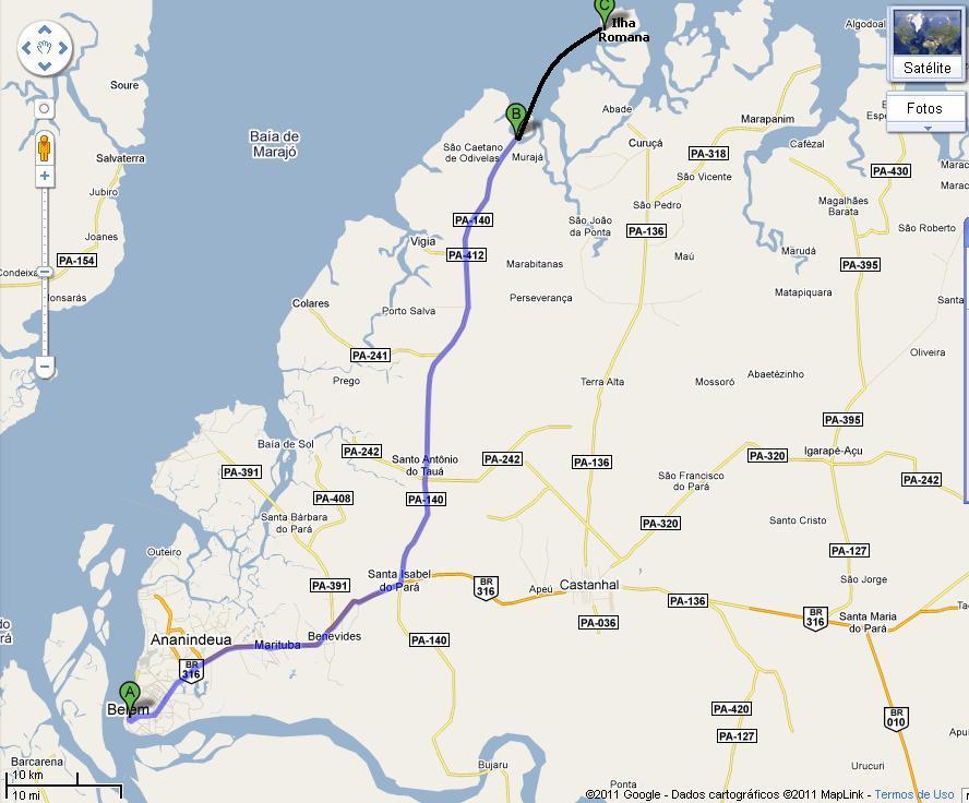 SOS ILHA ROMANA: Roteiro Belém - São Caetano de Odivelas - Ilha Romana