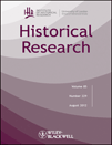 Historical Research, August 2012 - On History