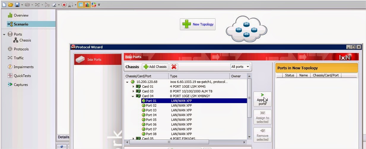 How to IxNetwork: IxNetwork NGPF: DHCP example configuration with traffic