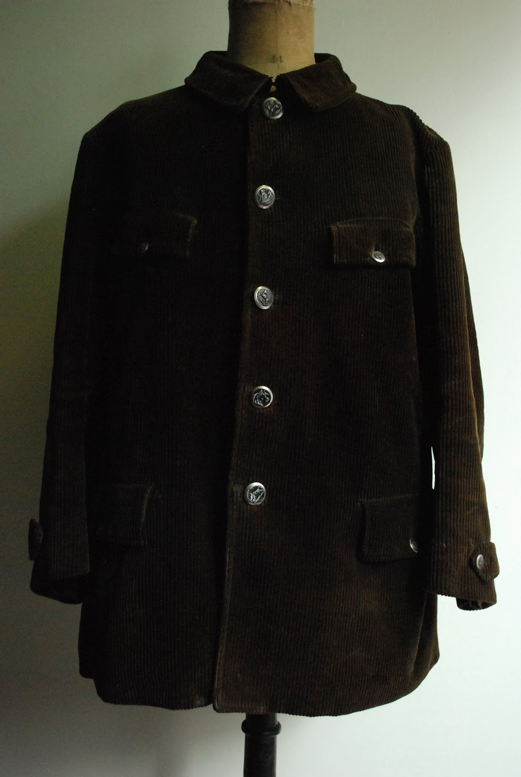 encore: 1940s~1950s french hunting corduroy jacket "brown"