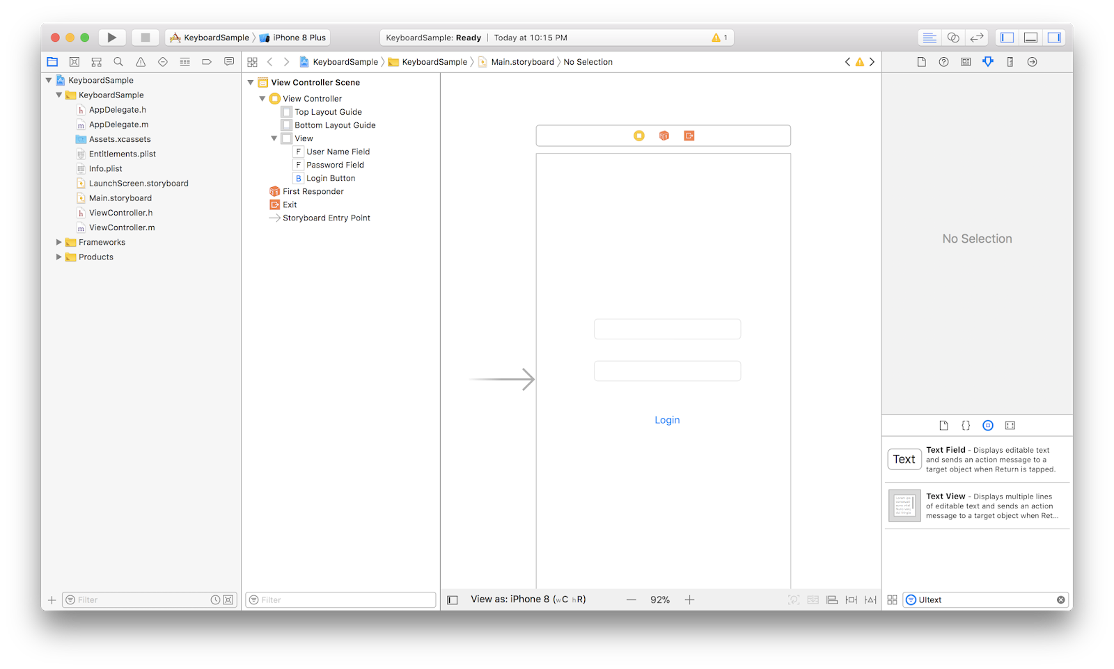 Apply default constraints from auto layout and save file like below.