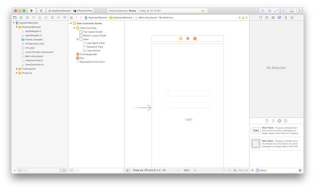 Apply default constraints from auto layout and save file like below.