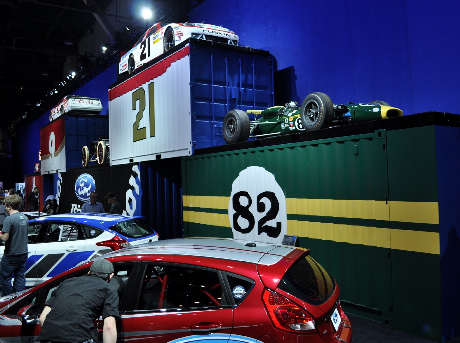 Just A Car Guy: inventive display of cargo containers and race cars at ...