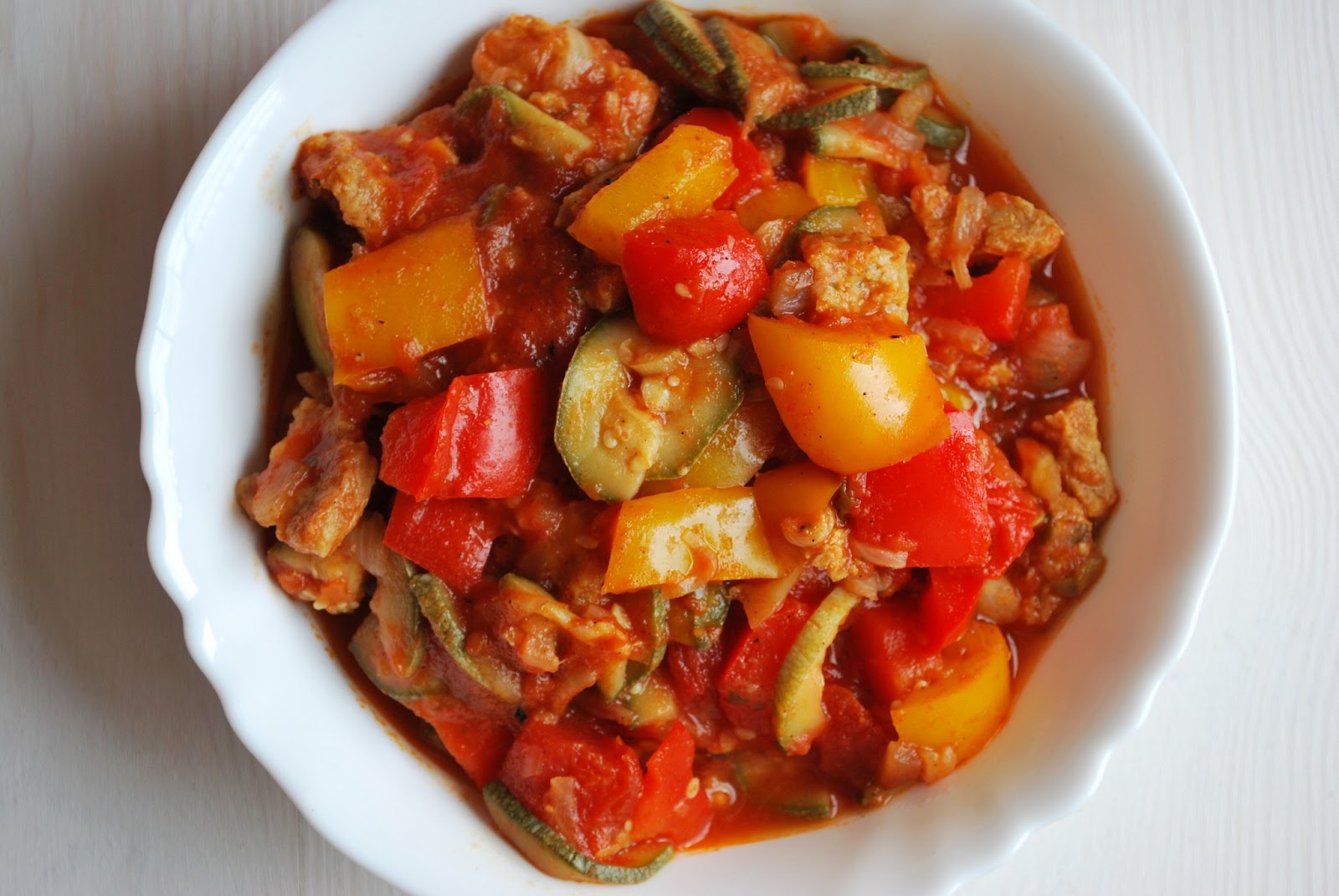 Leczo z kostką sojową