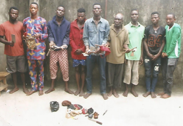 9 Eiye Confraternity Members, Wanted Cultists Arrested In Ogun State ...