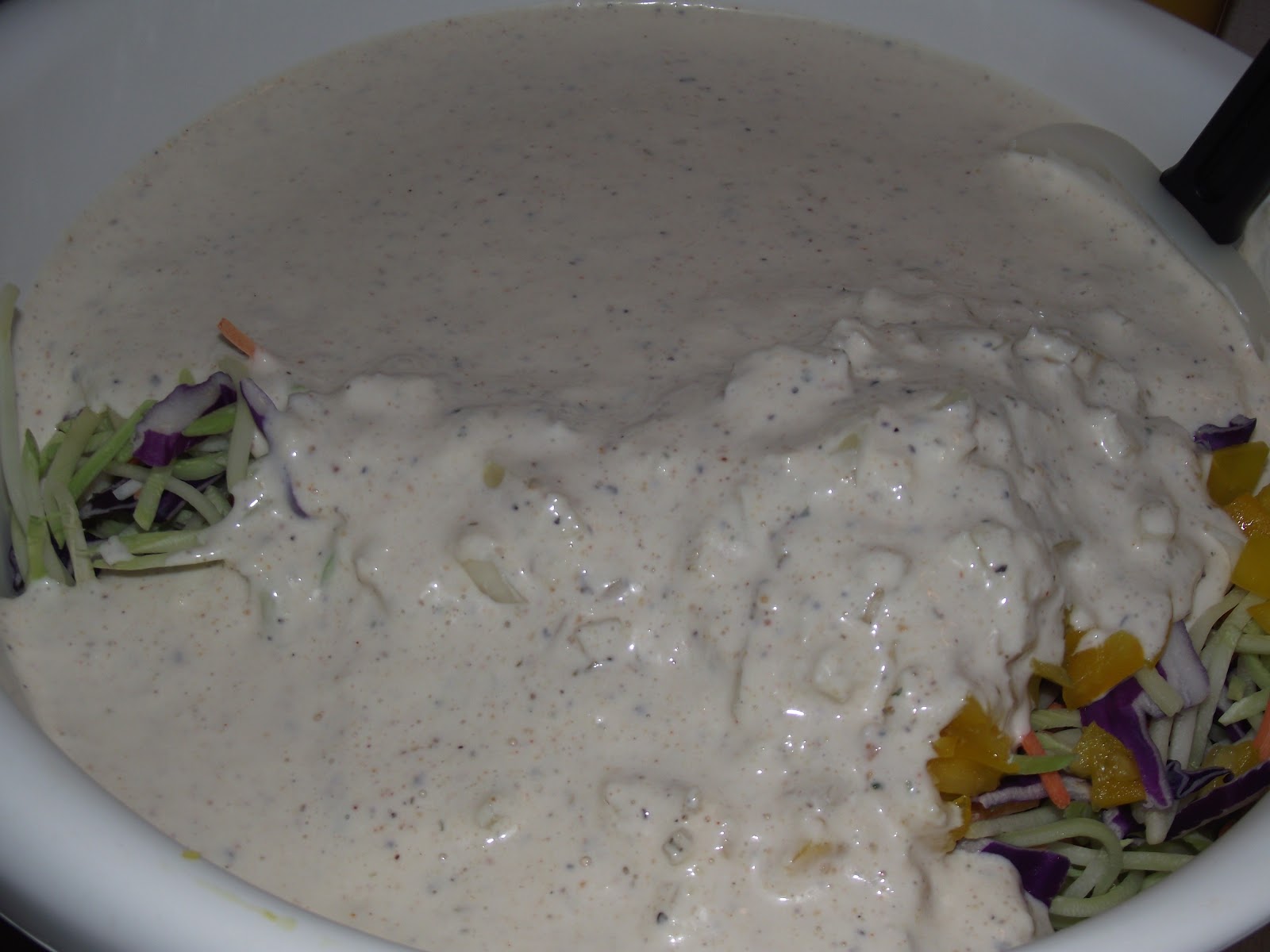 The Unabashed Kitchen Wench: Party Parmesan Broccoli Slaw