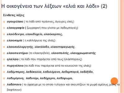 ΑΣ ΤΑΞΙΔΕΨΟΥΜΕ ΜΑΖΙ!!!: ΟΙΚΟΓΕΝΕΙΕΣ ΛΕΞΕΩΝ