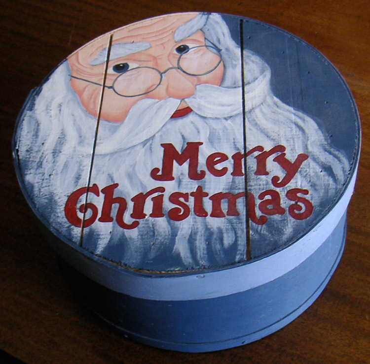 It's About Art and Design: Santa Painted Cheese Box