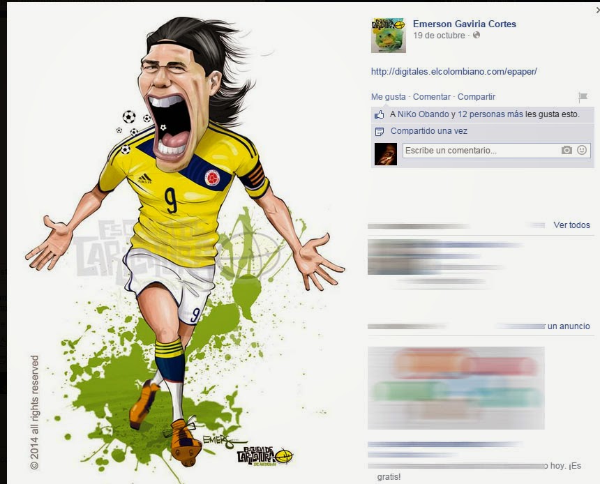 NOTICIAS DE CARTOON EN COLOMBIA: CARICATURA DE FALCAO POR EMERSON EN EL ...