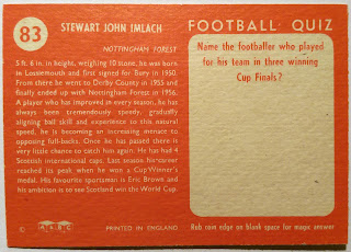 NFFC Cards & Stickers: A&BC Football 'Quiz' Stewart Imlach