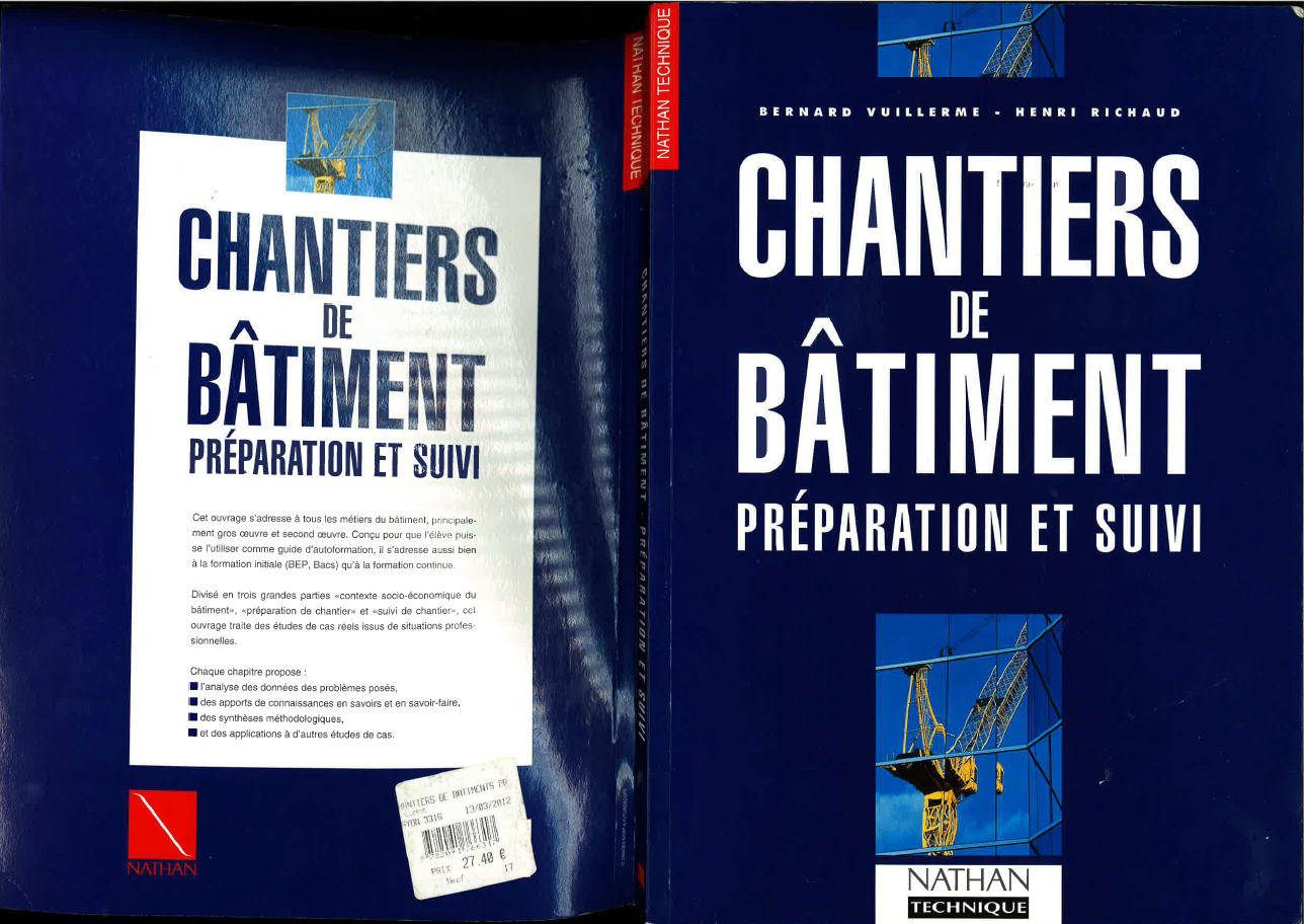Télécharger Chantiers de Bâtiment Préparation et Suivi