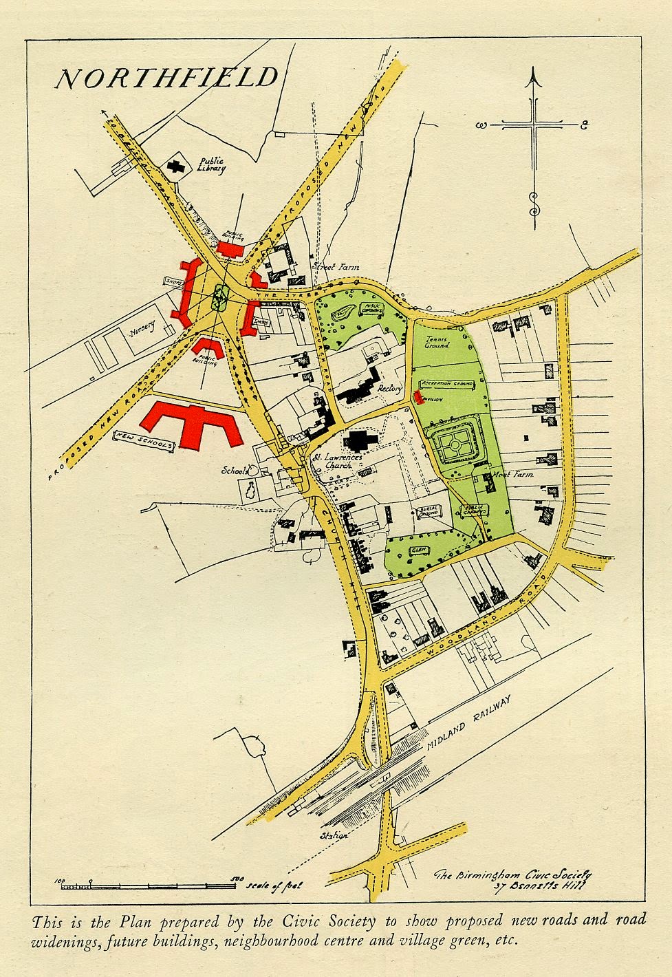 Northfield UK: Civic Society Plan for Northfield in 1920's
