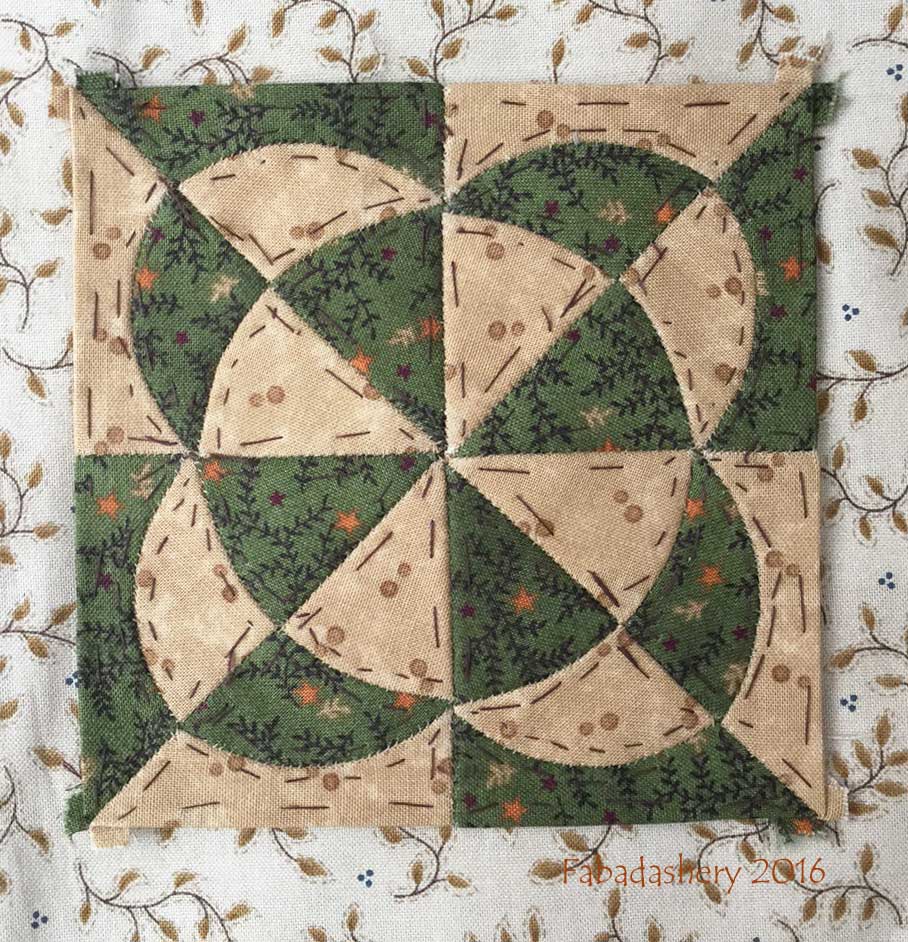 Fabadashery: Dear Jane Quilt - Block C5 Eye of the Cyclone