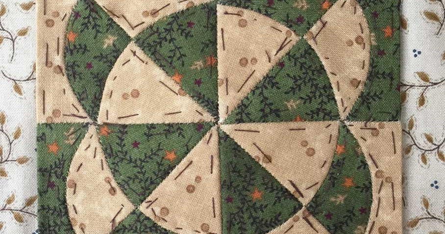 Fabadashery: Dear Jane Quilt - Block C5 Eye of the Cyclone