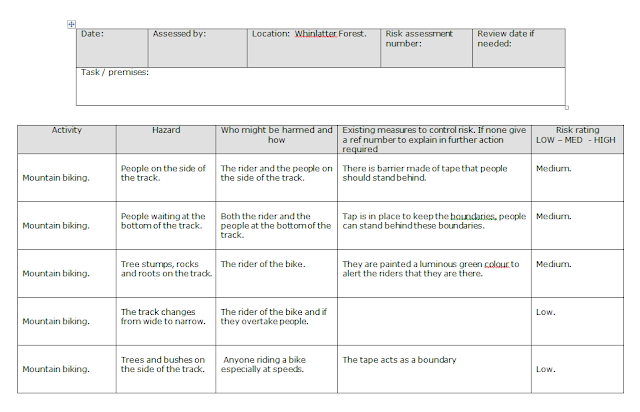outdoor activities: Mountain Biking