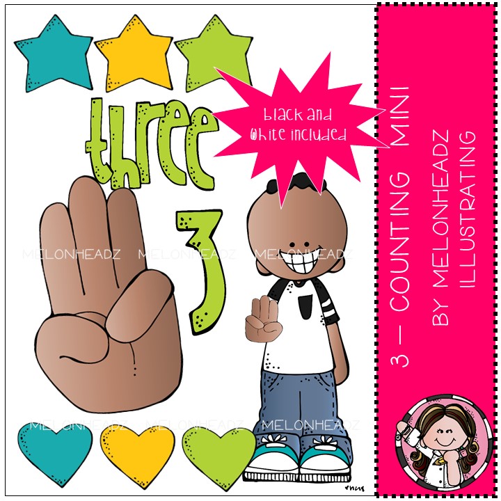 3 - Counting clip art - Mini
