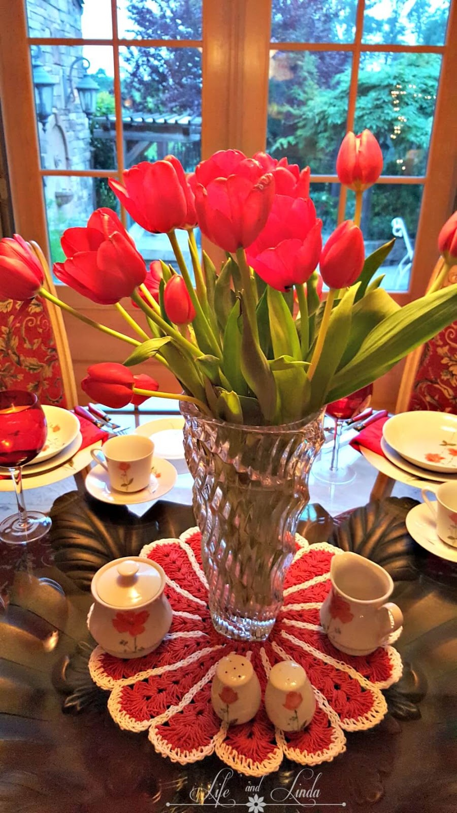 Tablescape With Tulips for Mom | Life and Linda