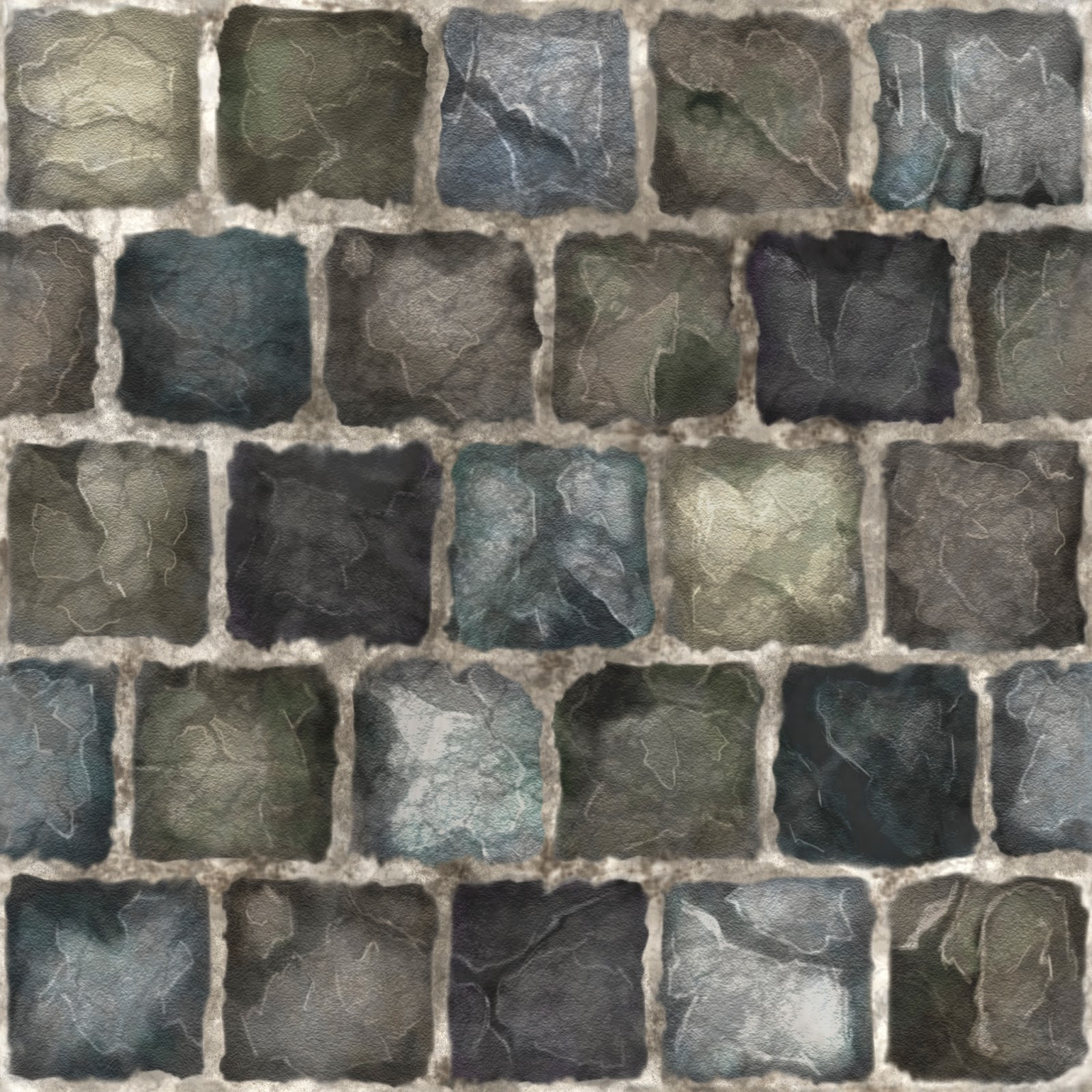 CG Projects: Hand painted cobblestone and door project WIP