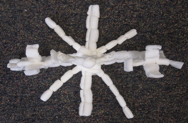 shine brite zamorano: styro snow.