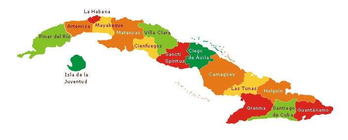 Mapa Holguin Cuba