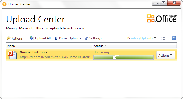 SharePoint 2010: Office Upload Center