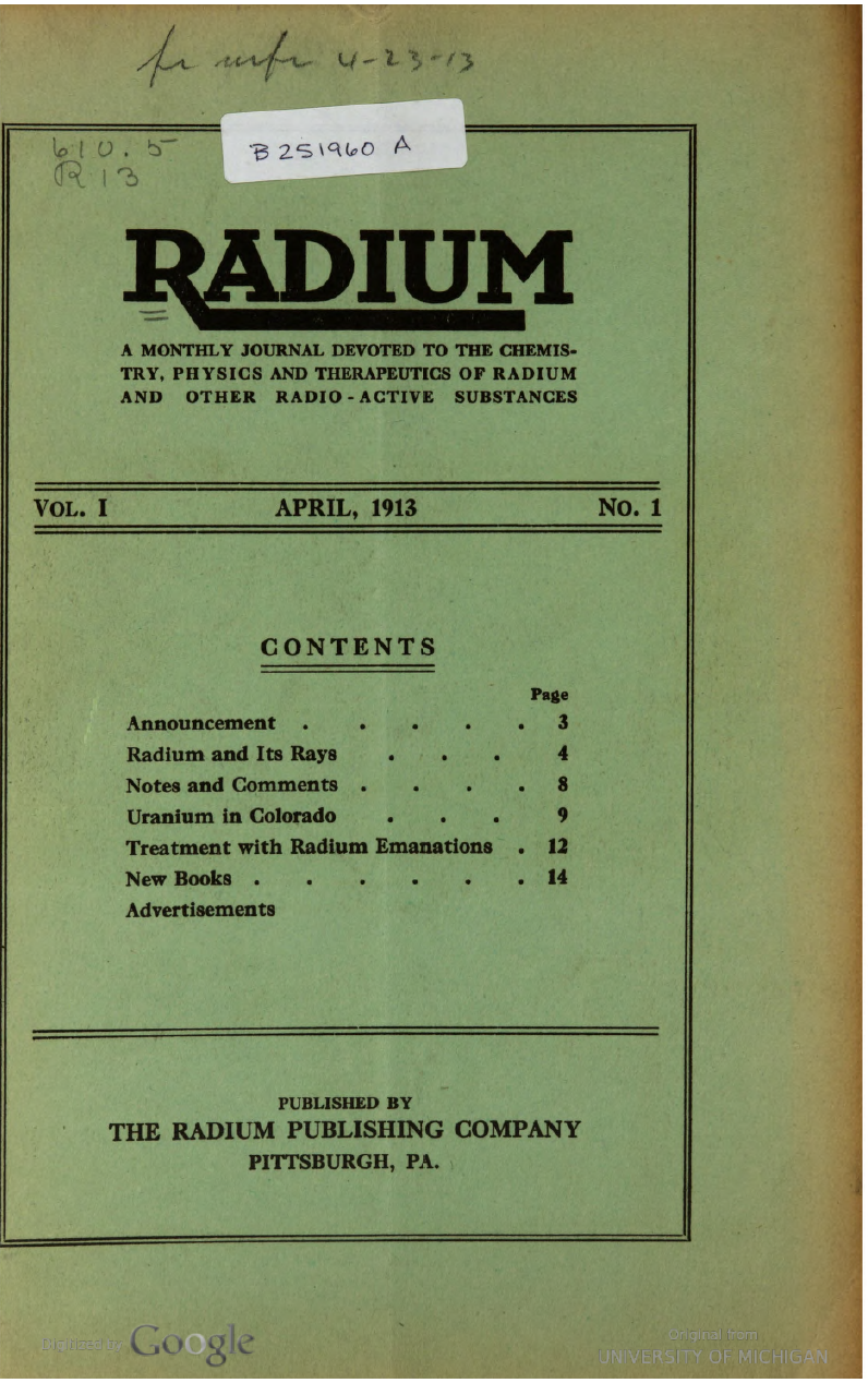 Grinnell Stories: When Radium Came to Grinnell...