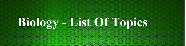 BIOLOGY - LIST OF TOPICS