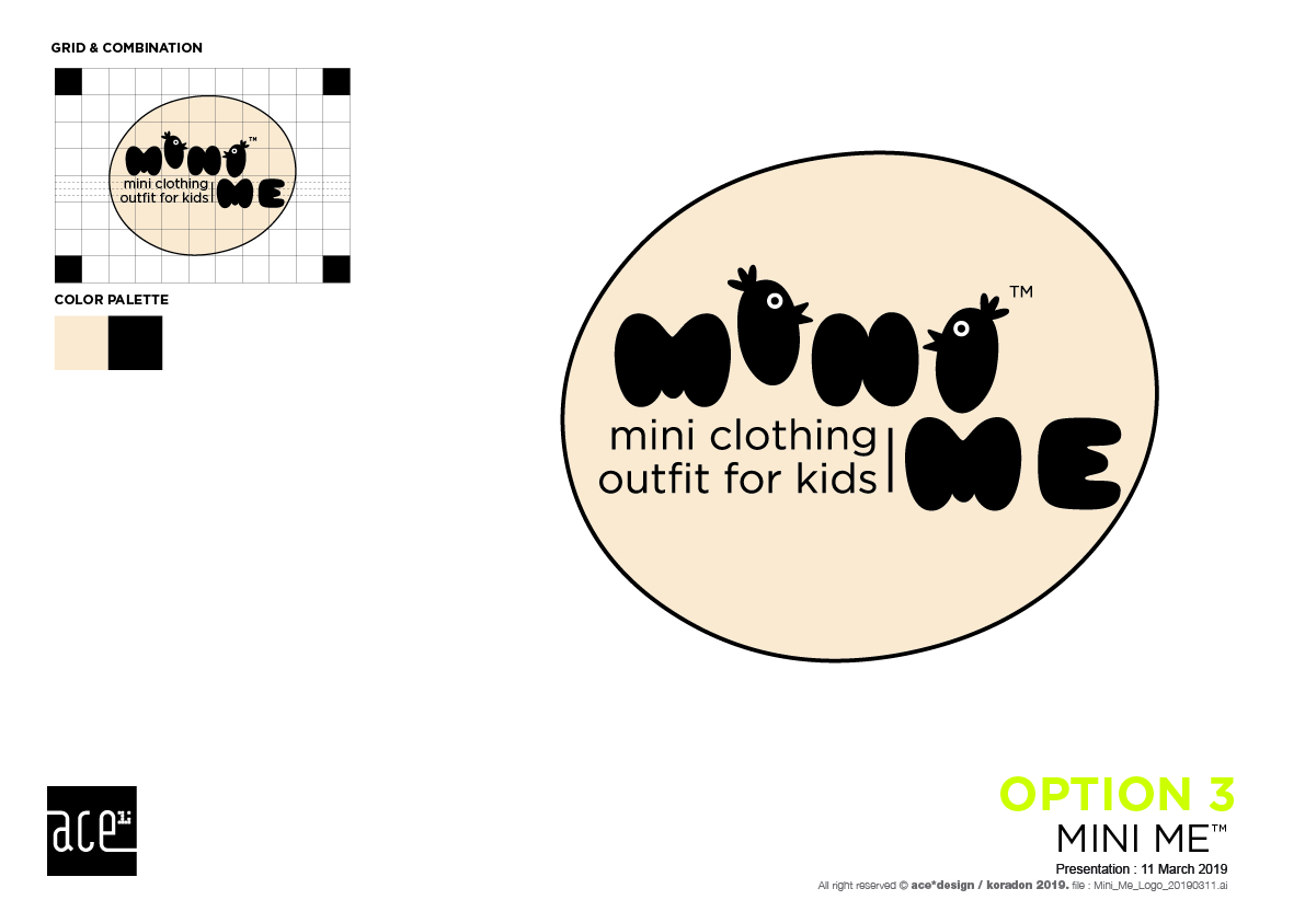 ace*design / koradon: Mini Me Logo 1st Draft