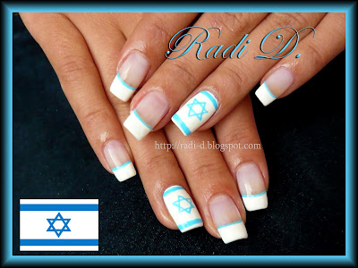 It`s all about nails: Israel Flag