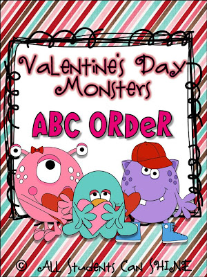 Classroom Freebies Too: Valentine's Day ABC Order