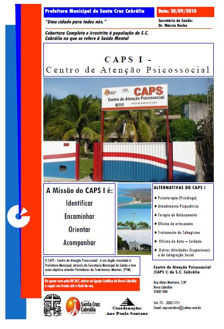 D. CAPS Virtual - Atenção Psicossocial On Line (Comunidade Solidária ...