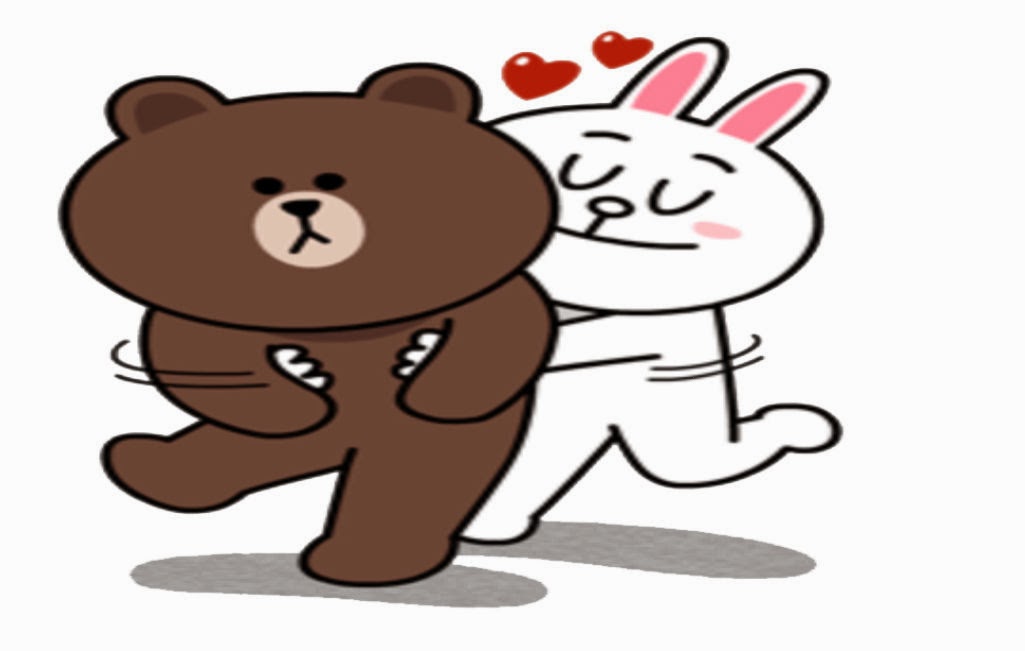 Download Sticker Line Brown and Cony | Deloiz Wallpaper