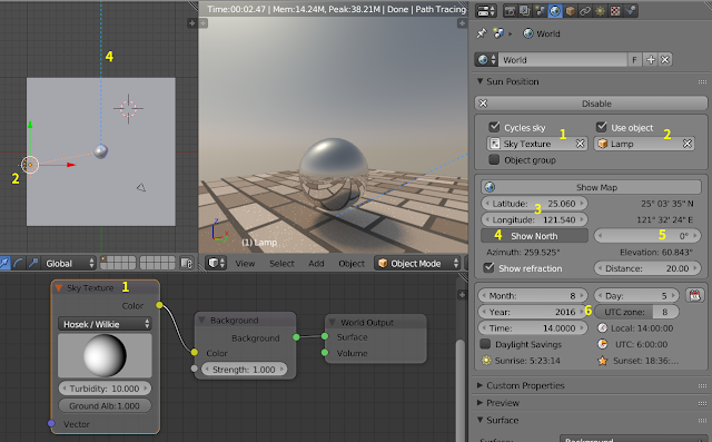 Blender Add-on : Sun Position