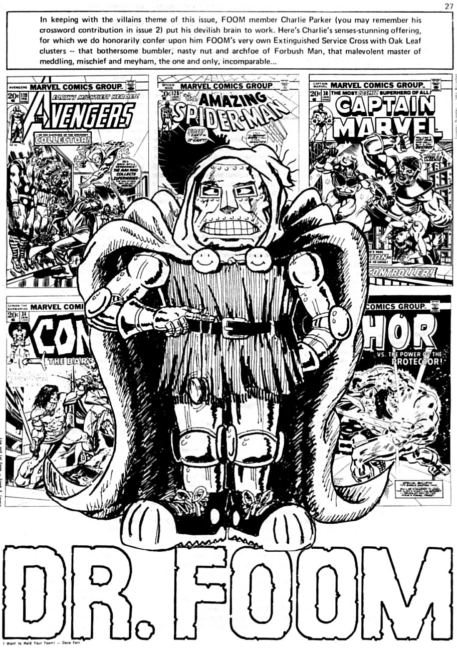 Diversions of the Groovy Kind: Black and White Wednesday: FOOM Magazine ...