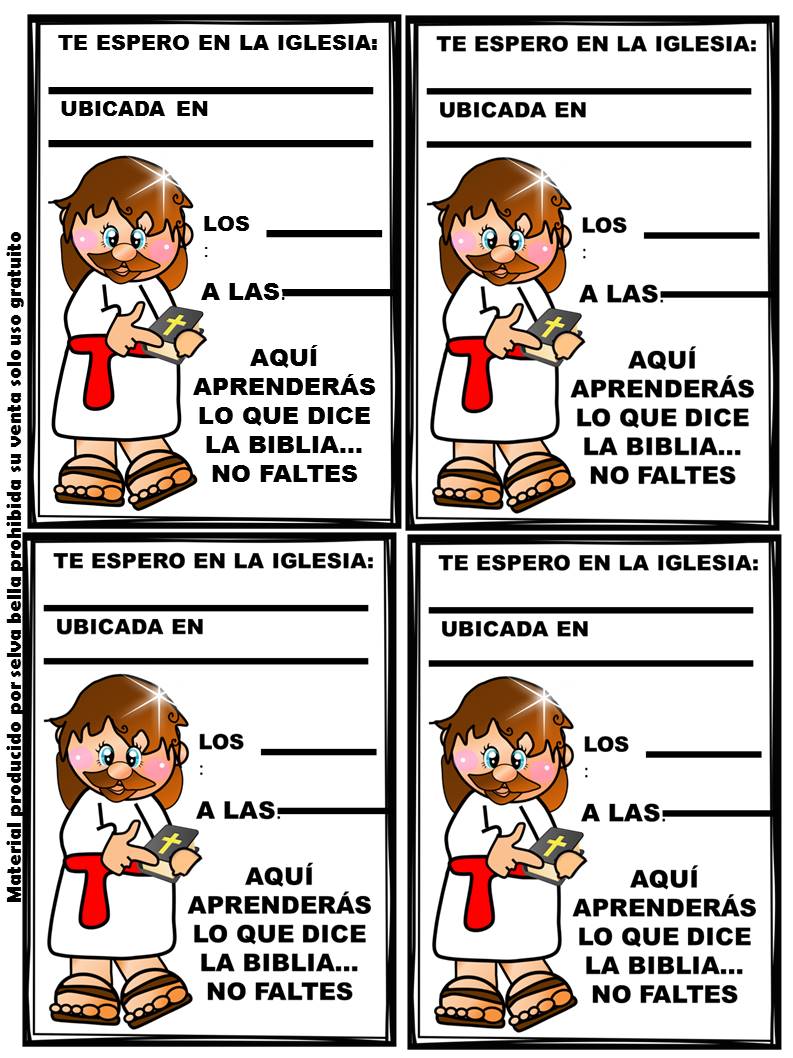 SELVA BELLA: INVITACIÓN PARA LA ESCUELA DOMINICAL SELVA BELLA: INVITACIÓN PARA LA ESCUELA DOMINICAL
