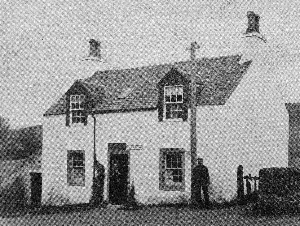 Tour Scotland: Old Photograph Post Office Kilfinan Scotland