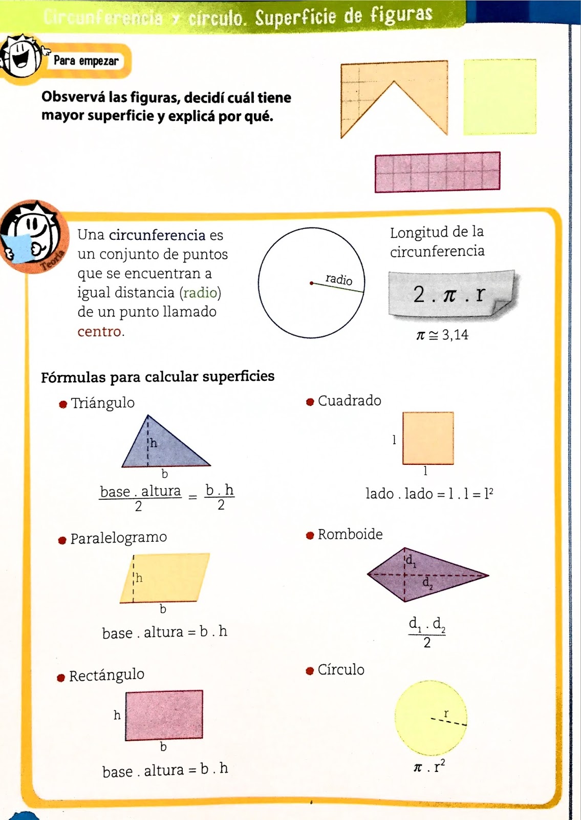 Matemática y Ciencias Naturales: Problemas de perímetro y área.