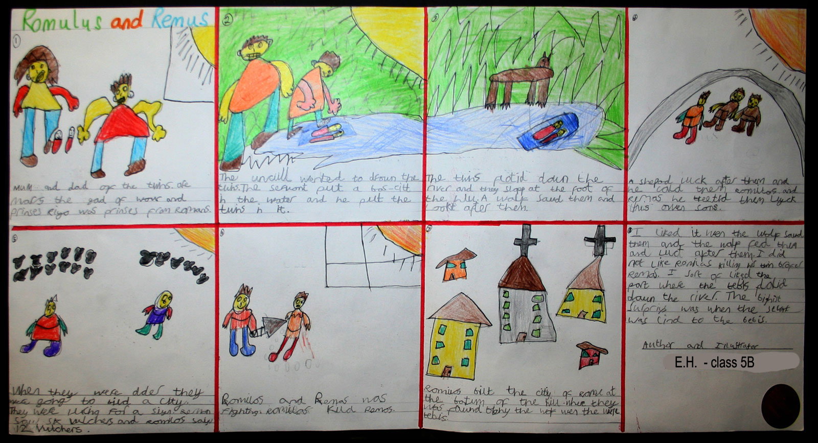 CLASS CONTENTS AND HOMEWORK: The Legend of Romulus and Remus Storyboard