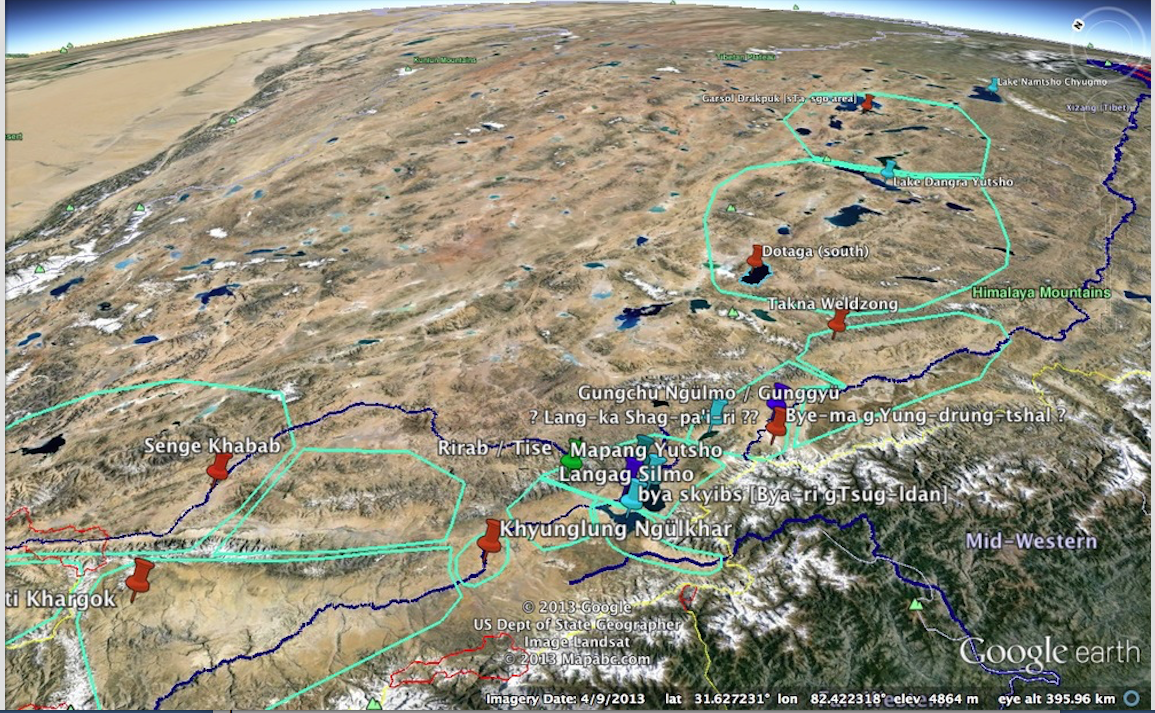 Okar Research: Zhang Zhung: Senge Khabab, Khyunglung Ngulkhar, Khargok Fort