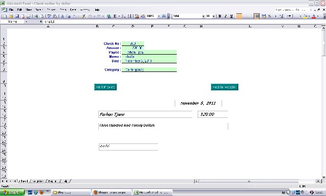 By Ms Excel check writing ,printing and register maintain . | Learn Computer