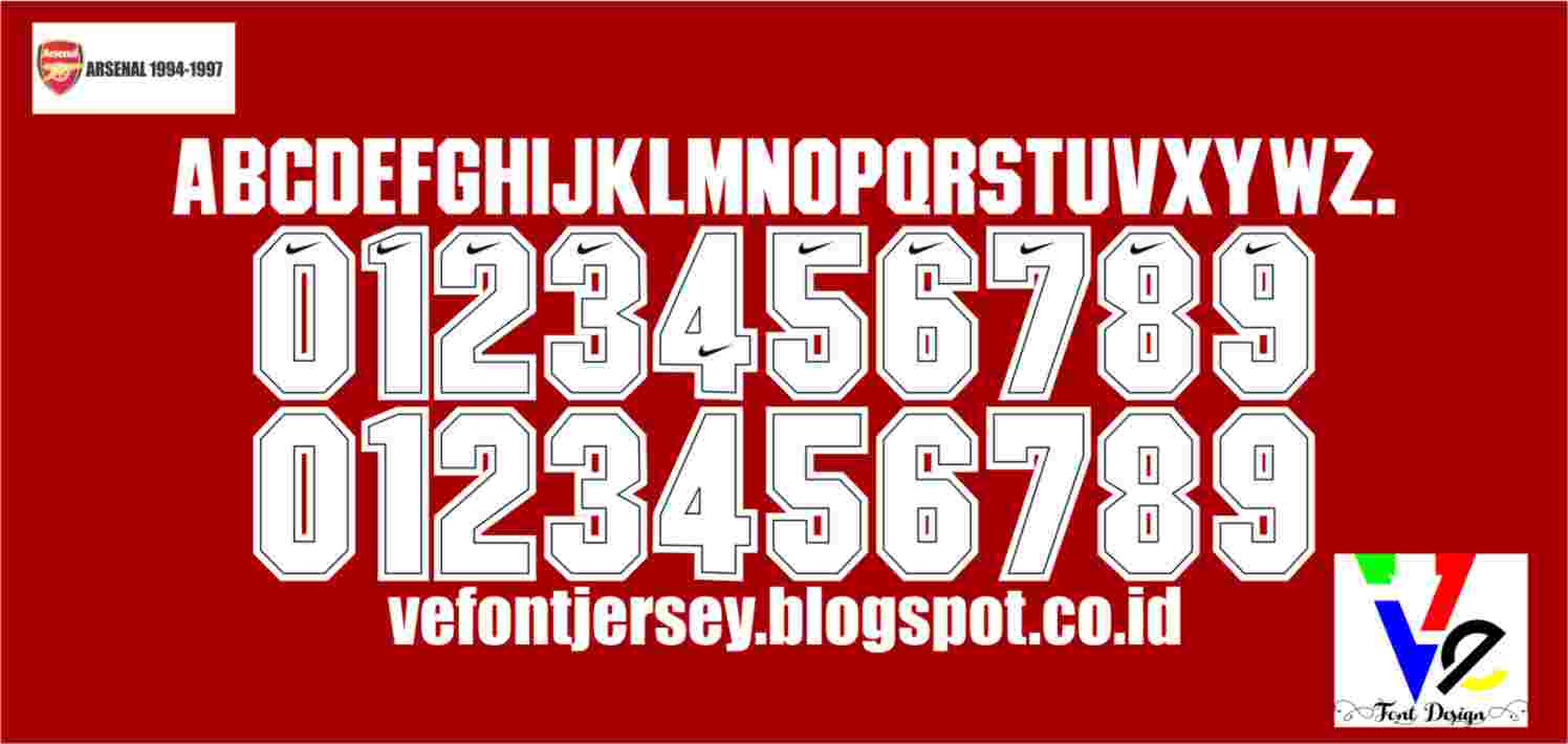 FONT ARSENAL 1994-1997 ~ font football and design