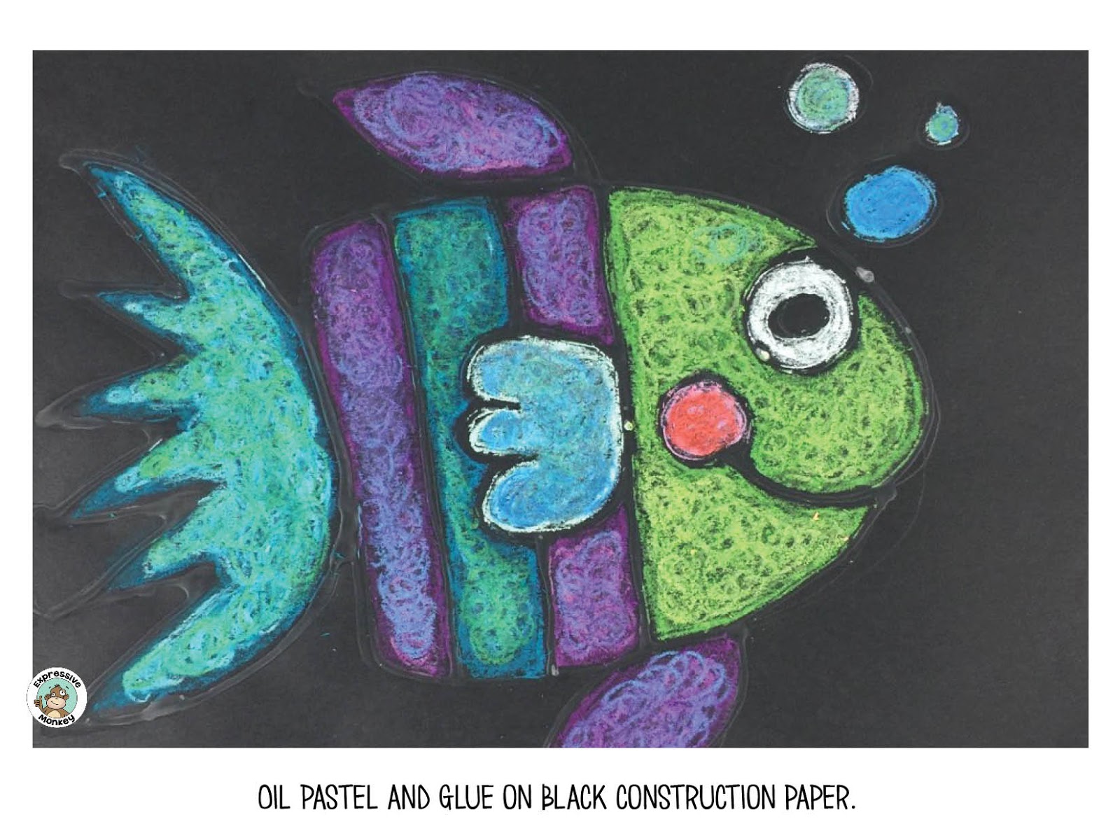 Art Technique Ideas for Fish with Feeling - Expressive Monkey