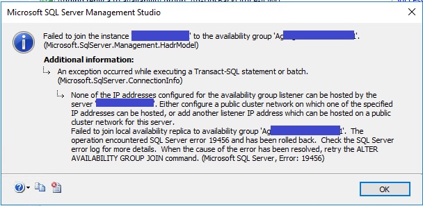 SQL Server create alwayson with error 19456_macbook sql create on报错-CSDN博客
