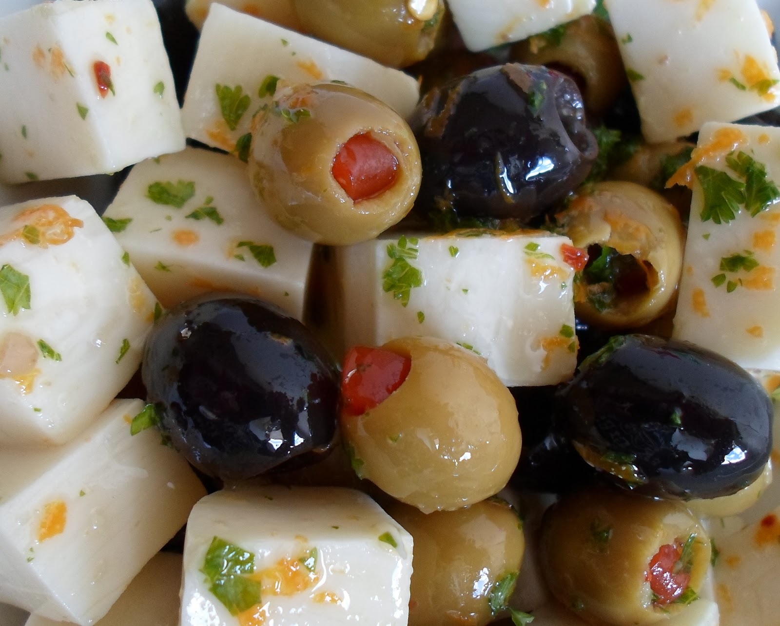 Happier Than A Pig In Mud: Marinated Mozzarella Cheese and Olives-last ...