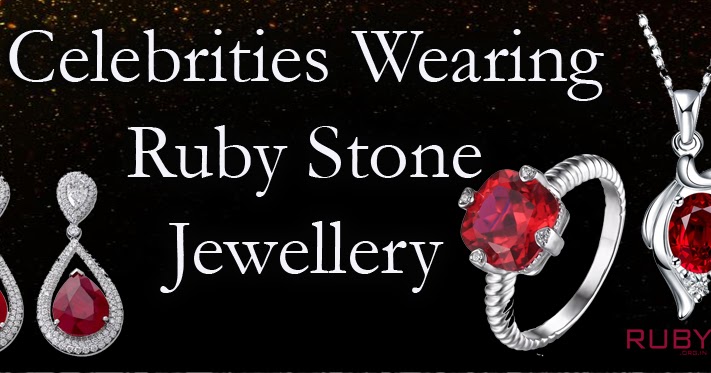 Celebrities wearing ruby stone jewellery