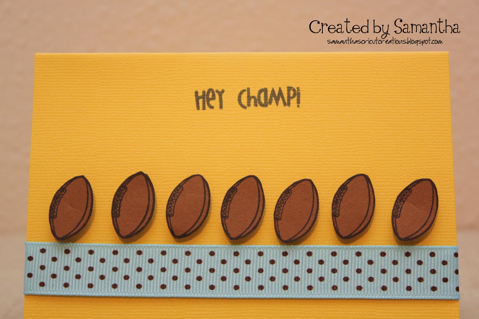 Samantha's Cricut Creations: Football card