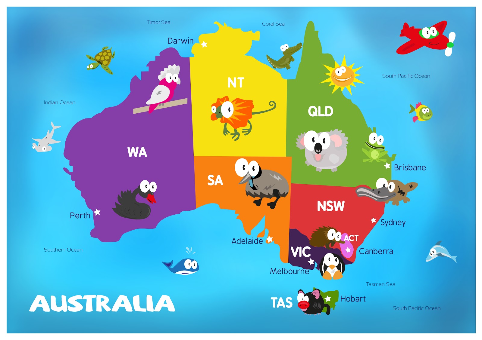 Creations by Rebecca: Australian Map for Kids